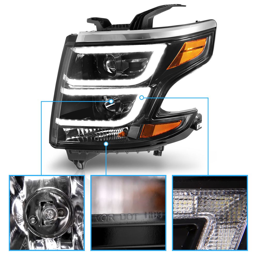 CG 02-AZ-CTS15-PBC-P-A 2015-2020 Chevy Tahoe Suburban Halogen Type Dual ...