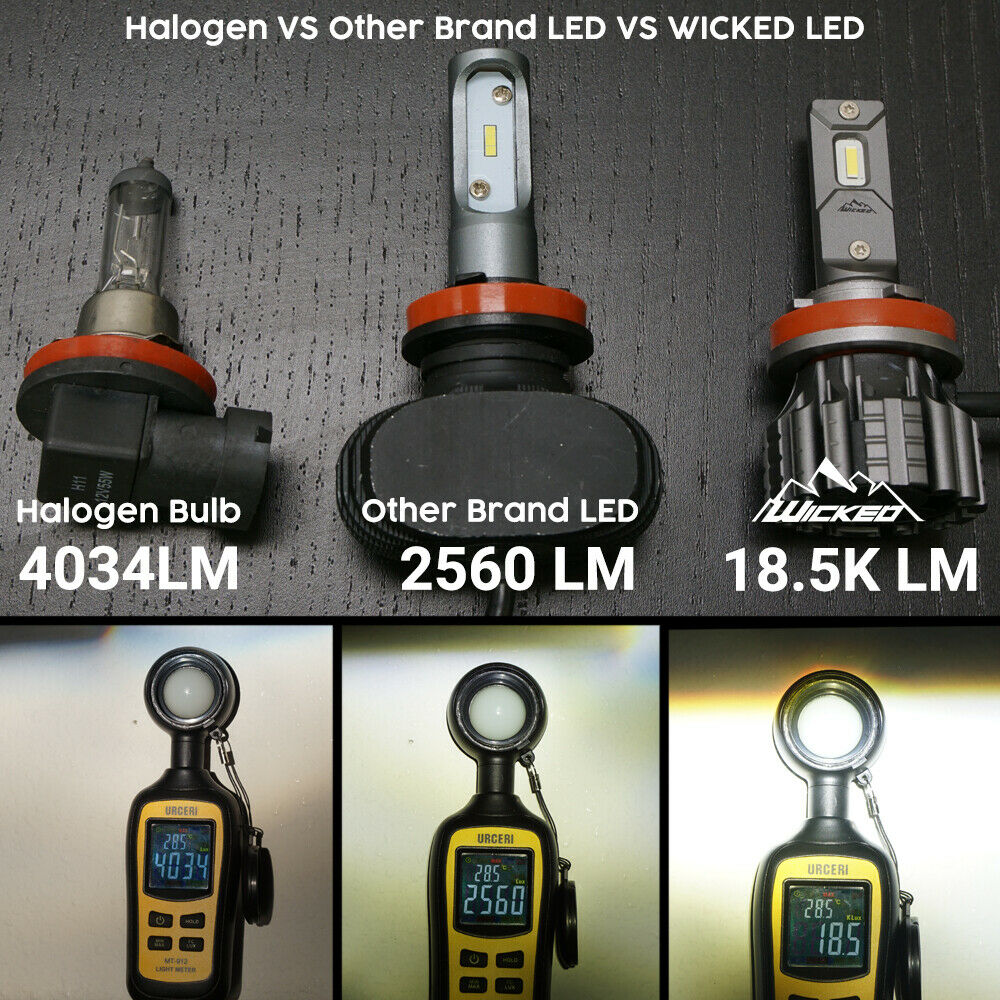 Winjet 2014-19 Toyota Tundra Fiber-Optic LED DRL Projector Headlights ...