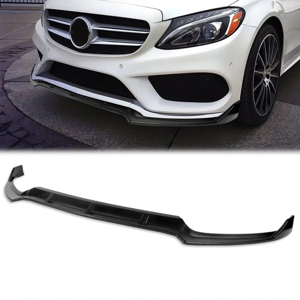 2015-2018 Mercedes-Benz C-Class W205 Front Bumper Lip -3 Pieces Style ...