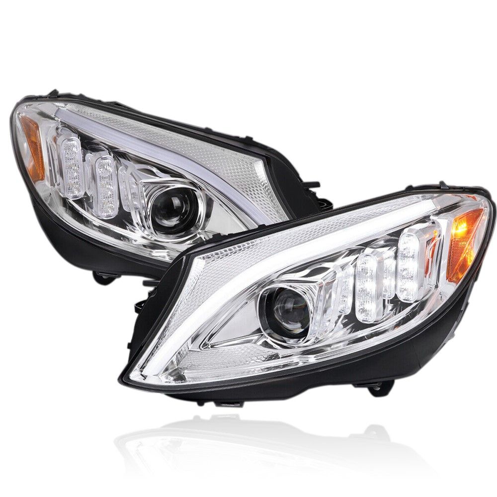 2015-2018 Mercedes Benz W205 C180 LED DRL + Switchback LED Signal ...