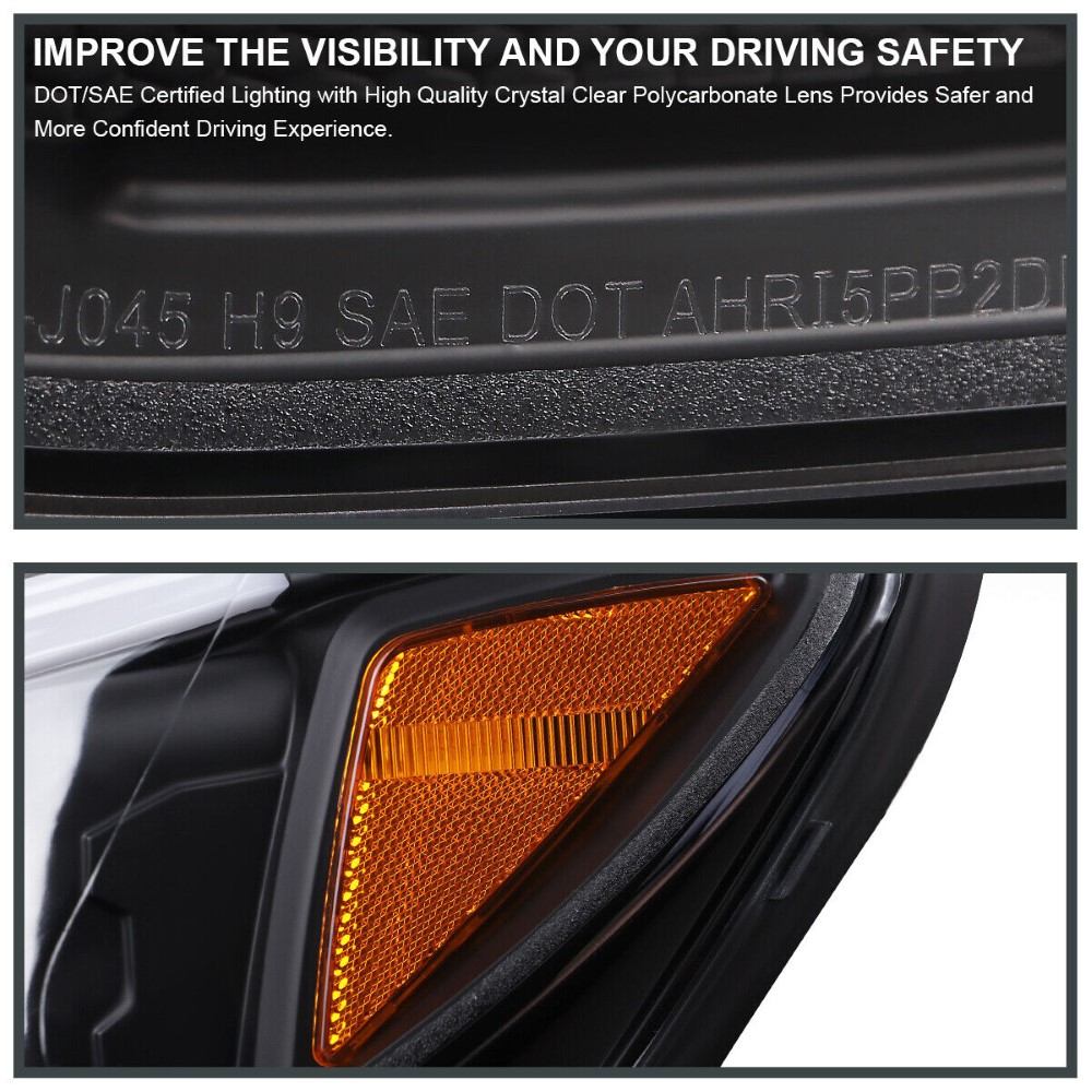 2015-2018 Mercedes Benz W205 C180 LED DRL + Switchback Signal LED Low ...