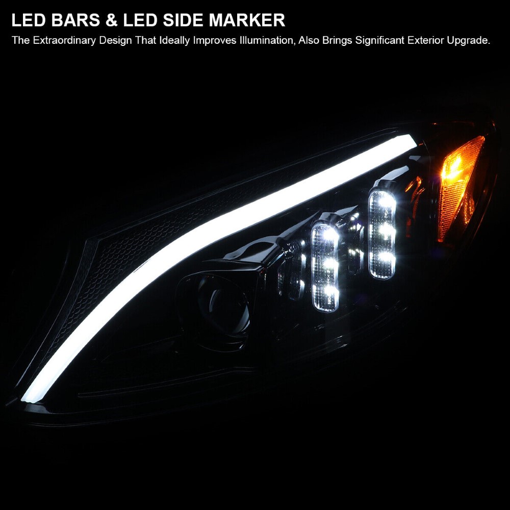 2015-2018 Mercedes Benz W205 C180 LED DRL + Switchback Signal LED Low ...