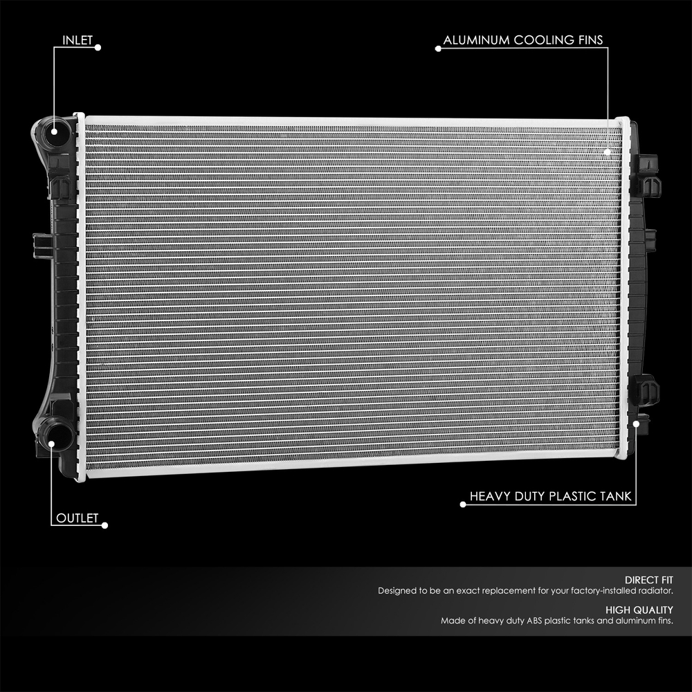 2015-2019 Volkswagen Golf 2.0L Diesel Factory Style Aluminum Radiator ...