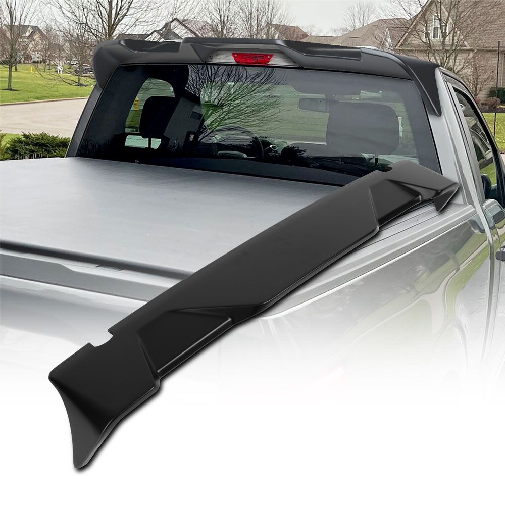 SPEC-D 2015-2020 Ford F150 Truck Cab Matte Black High Wing/Spoiler ...