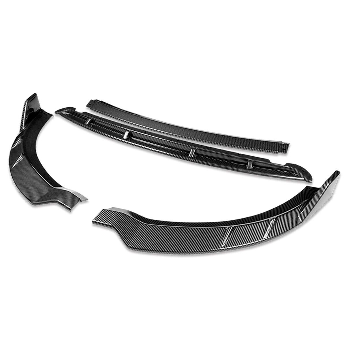 2015-2021 Dodge Charger Front Bumper Lip - 4 Pieces SRT Style - Carbon ...