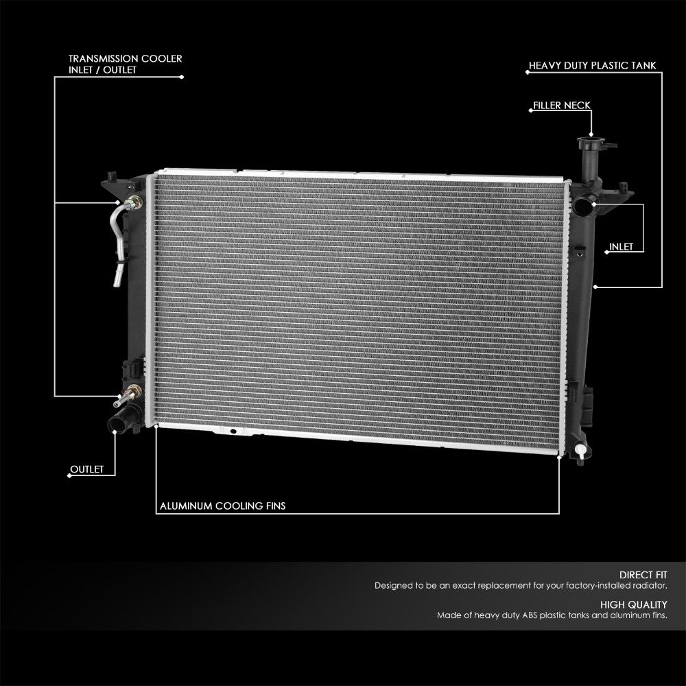 2015-2021 Kia Sedona 3.3L V6 Factory Style Cooling Radiator Aluminum ...