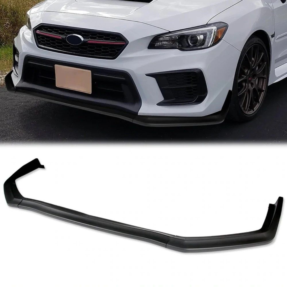 2015-2021 Subaru WRX STI Front Bumper Lip - 3 Pieces Design - Matte Black