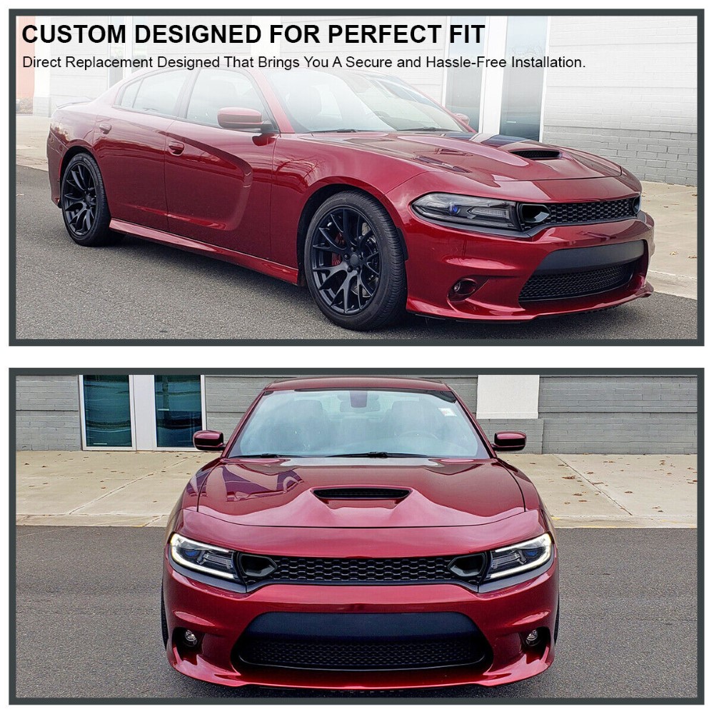 2015-2022 Dodge Charger SRT/RT/GT Scat Pack Honeycomb Grille w/ Dual ...