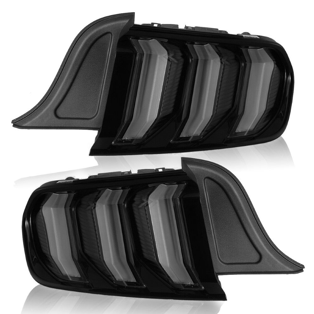 Winjet 2015-2023 Ford Mustang [Renegade] Clear Bar Euro LED Tail Lights ...