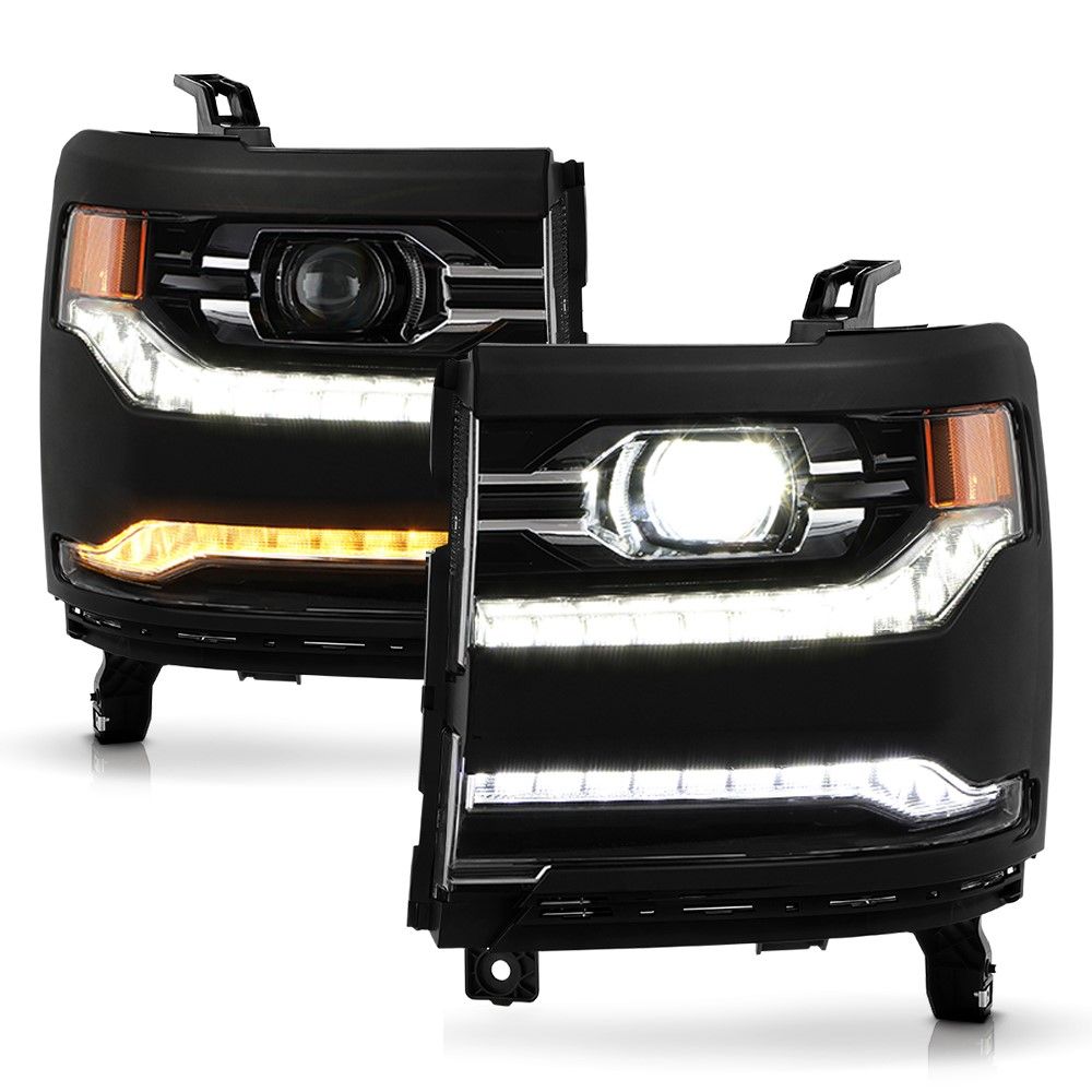 SPYDER 2016-2018 Chevy Silverado 1500 Full LED Projector Headlights ...