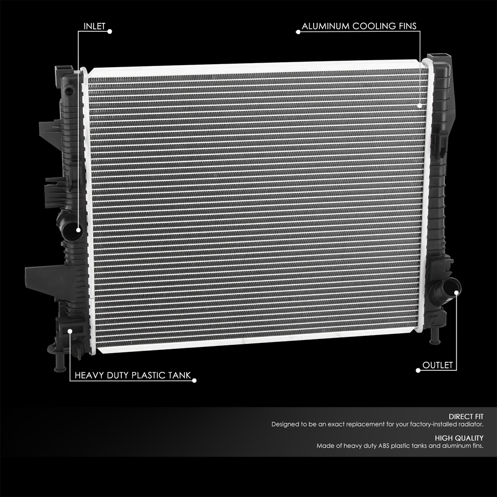2016-2018 Ford Focus DPI 1.0L OE Style Aluminum Core Cooling Radiator ...