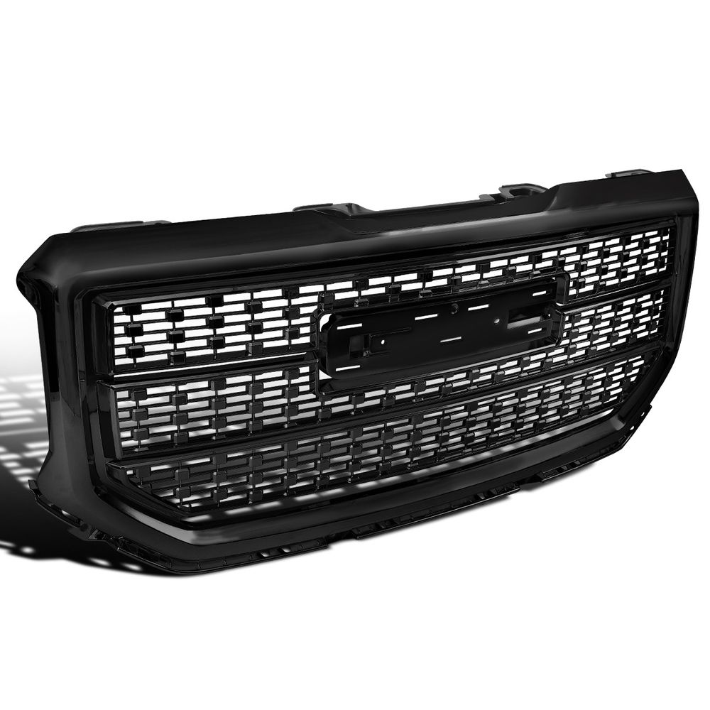 2016-2018 GMC Sierra 1500 Glossy Black Denali Style Front Grille