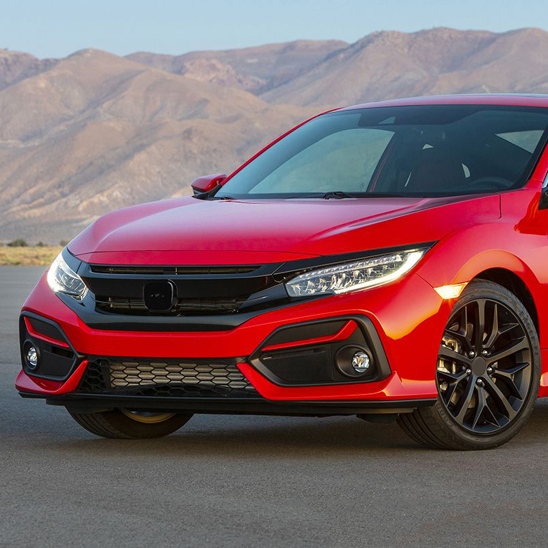 2016-2018 Honda Civic Glossy Black 10th Gen Factory OE Style Front Grille