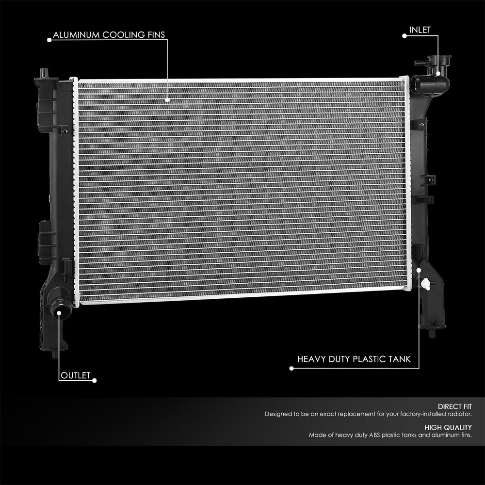 2016-2020 Kia Optima / Hyundai Sonata Hybrid OE Style Aluminum Radiator ...