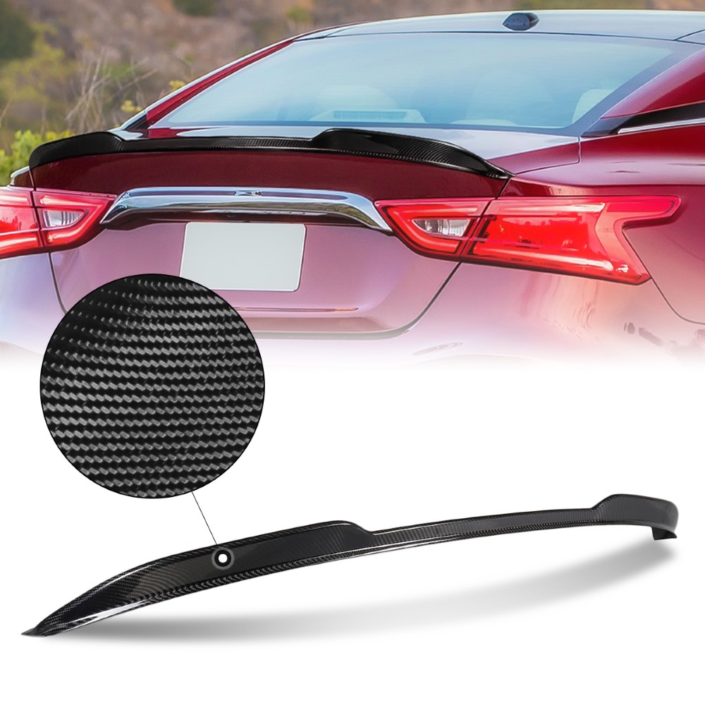 2016-2021 Nissan Maxima Real Carbon Fiber V-Style Rear Trunk Spoiler ...