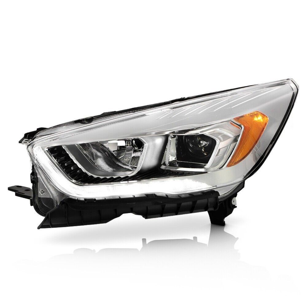 2017-2019 Ford Escape Chrome [Halogen Beam] LED DRL Projector Headlight ...