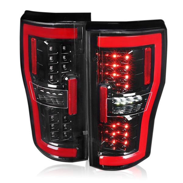 2017-2019 Ford F250/F350 SuperDuty Optic LED Tube Tail Lights - Jet ...