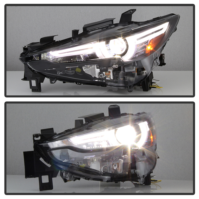 Spyder PRO-JH-MCX517-LED-AFS-SET 2017-2019 Mazda CX-5 LED DRL w/AFS LED Projector Headlights ...