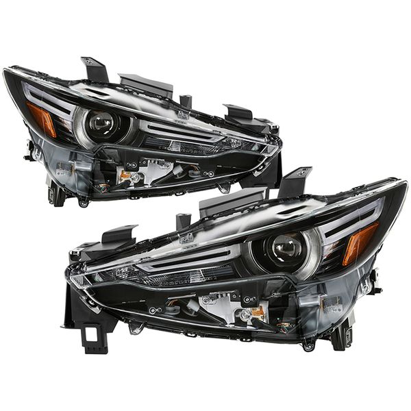 Spyder PRO-JH-MCX517-LED-AFS-SET 2017-2019 Mazda CX-5 LED DRL w/AFS LED Projector Headlights ...