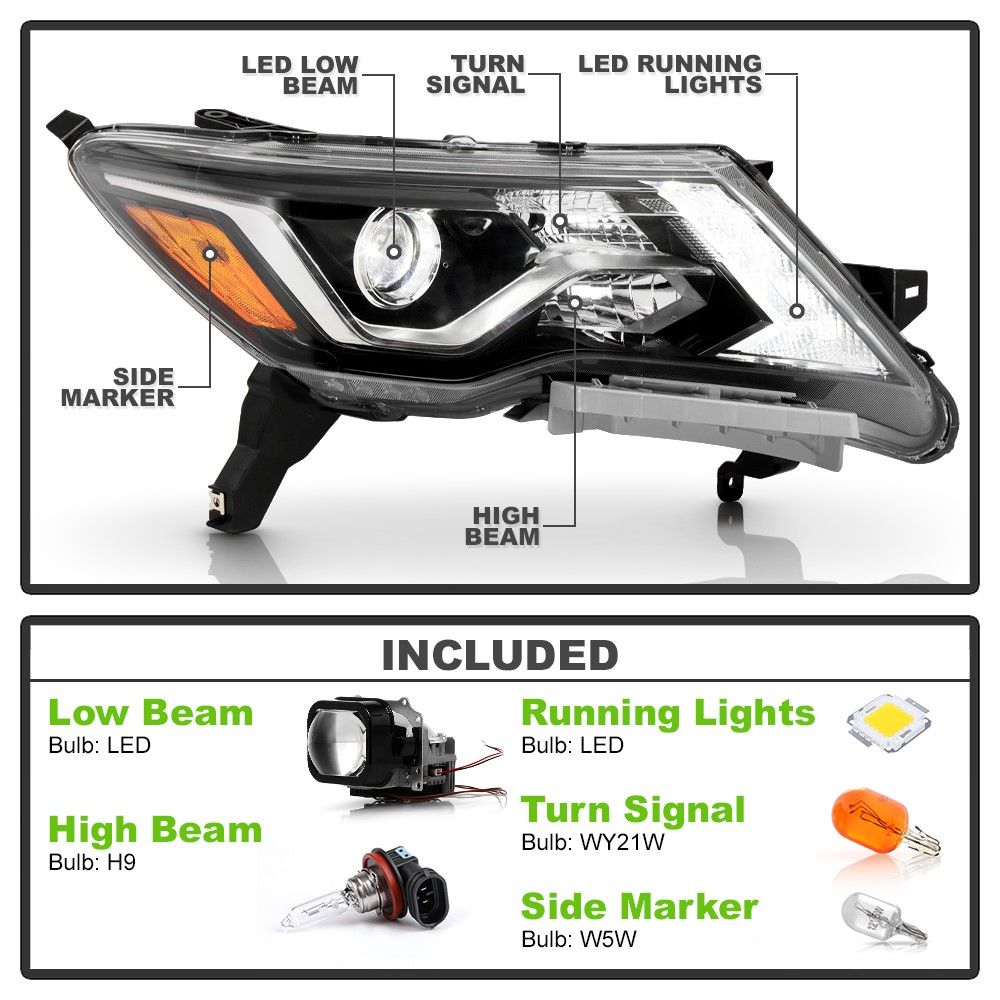 Spyder 2017-2020 Nissan Pathfinder Factory LED Projector Headlight ...