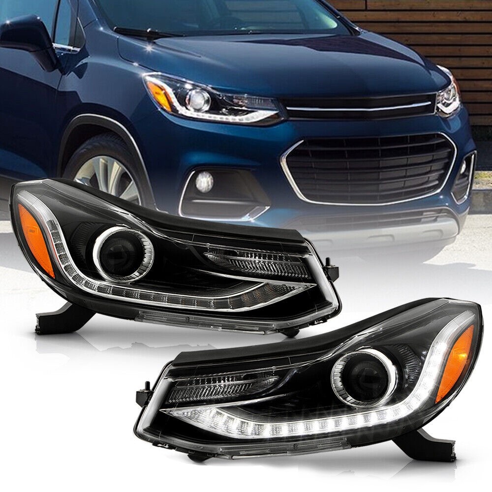 2017-2022 Chevy Trax Covnersion Upgrade to LED DRL Projector Headlights Headlamps Left+Right PRO ...
