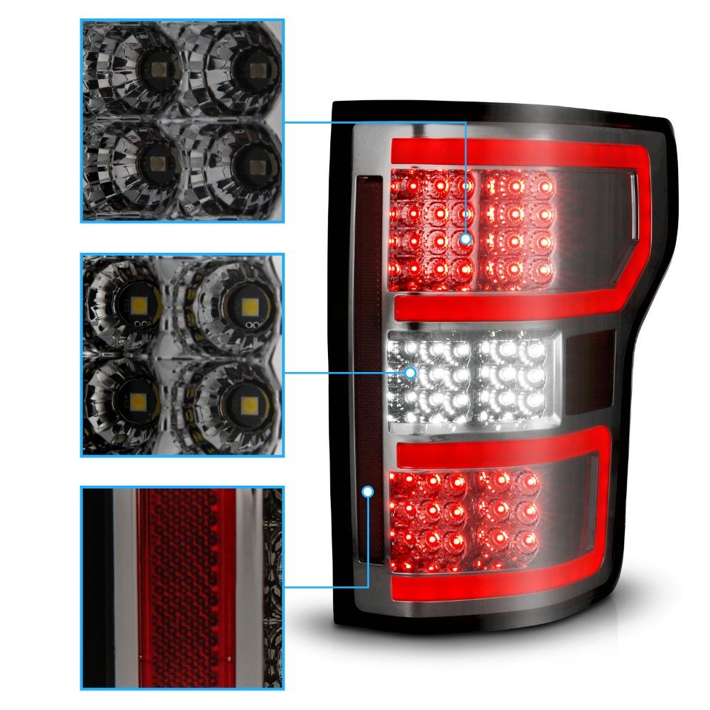 2018-2020 Ford F150 Full LED Design Tail Lights w/ C Shape LED Bars ...