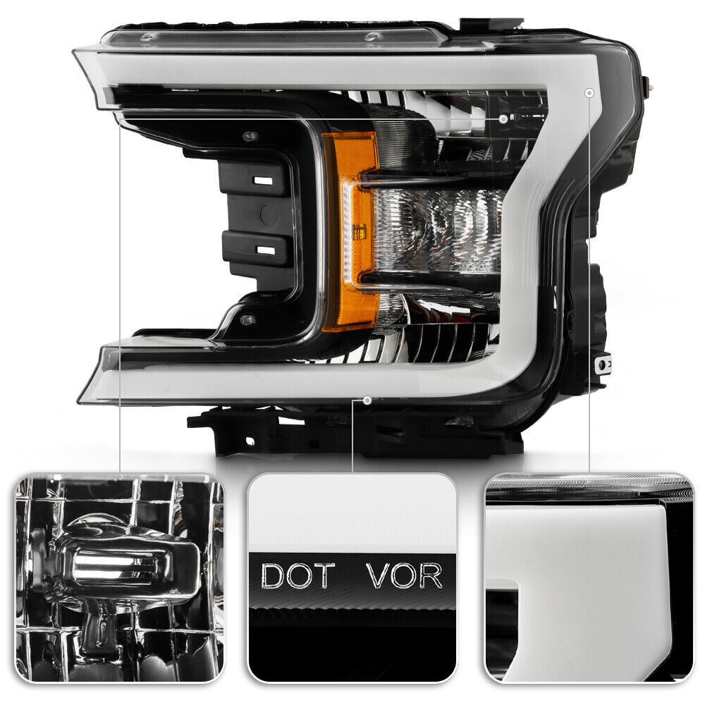 Spyder 2018-2020 Ford F150 LED Tube Switchback Signal Headlights ...