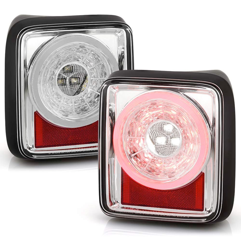 2018-2022 Jeep Wrangler JL [Halogen Type] Chrome Sequential LED Tail Lights