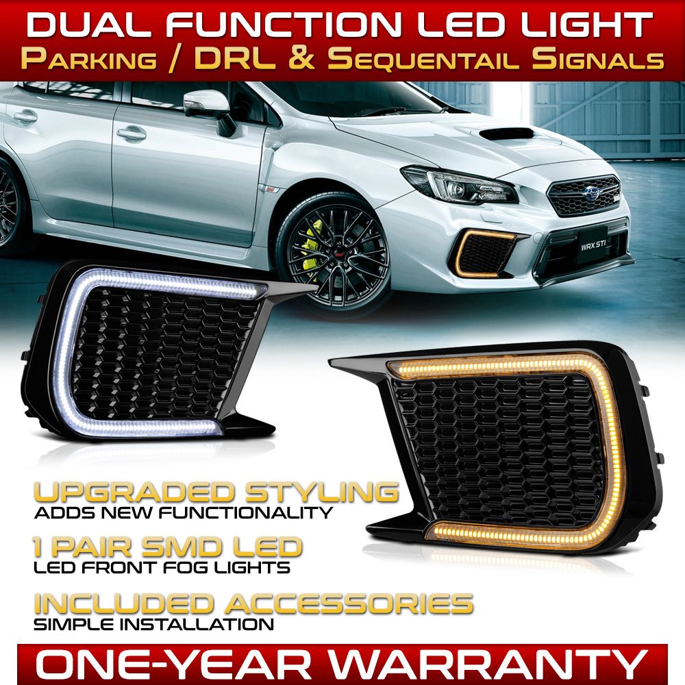2018-2021 Subaru WRX Sti Switchback + Sequential Signal - White & Amber ...