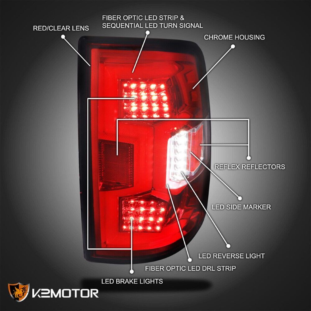 Spec-D 2019-2022 Dodge Ram 2500/3500 Optic Tube LED Tail Lights w ...