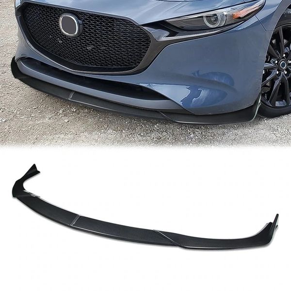 2019-2021 Mazda 3 3Pcs Front Bumper Lip Chin Spoiler Splitter Carbon ...