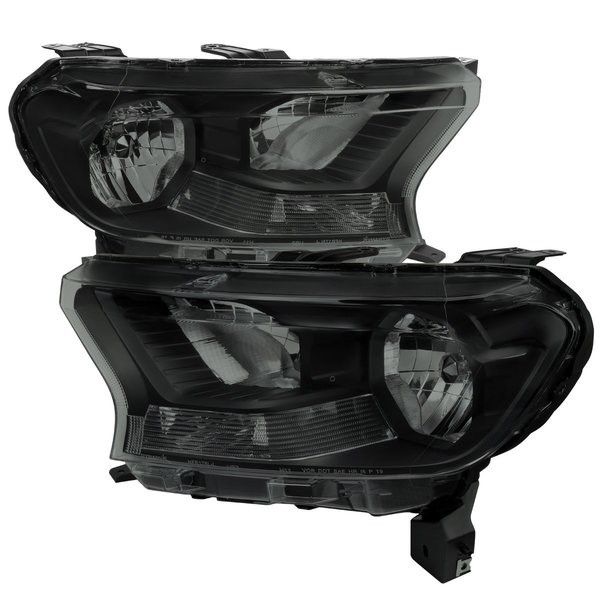 Spec-D 2019-2022 Ford Ranger [Halogen Model] XL XLT Headlights - Black ...