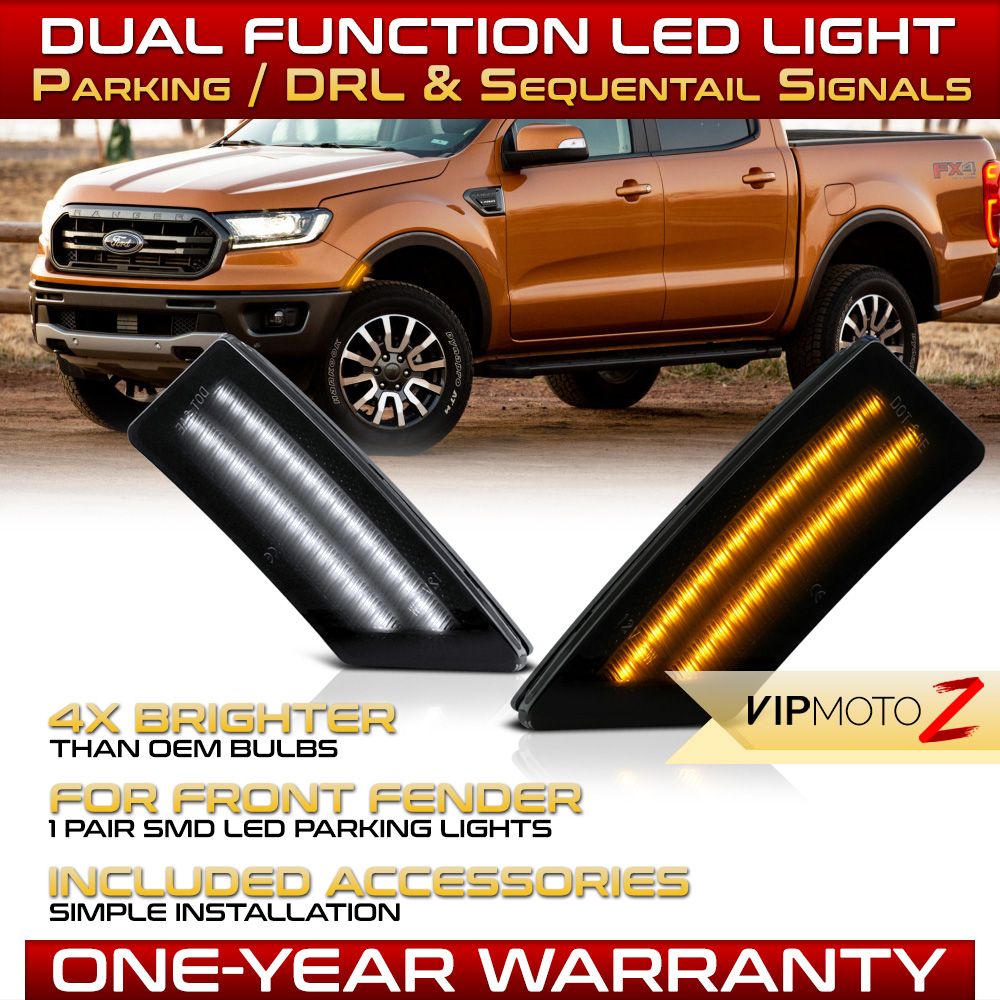 2019-2023 Ford Ranger LED Side Marker Lights - Switchback + Sequential ...