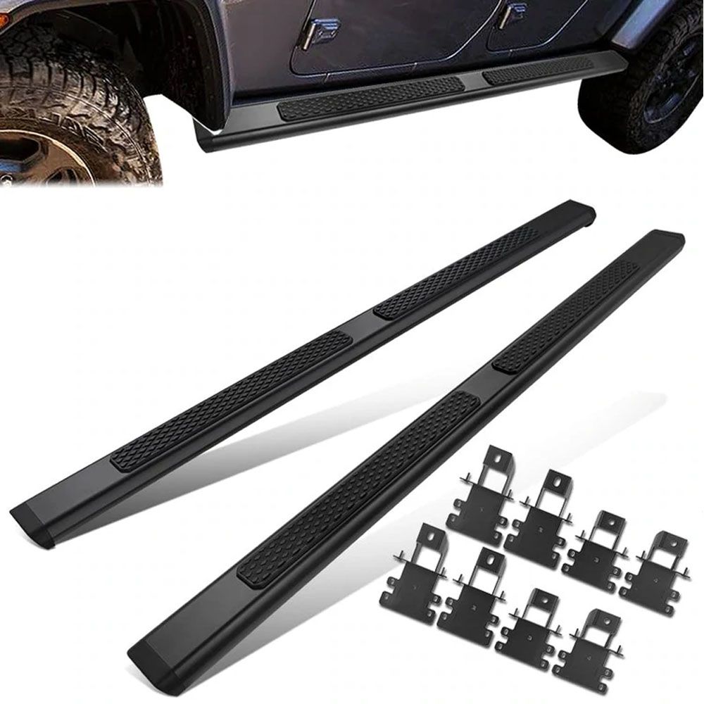 2020-2022 Jeep Gladiator 6"OD Tubular Step Bar Running Boards - Aluminum