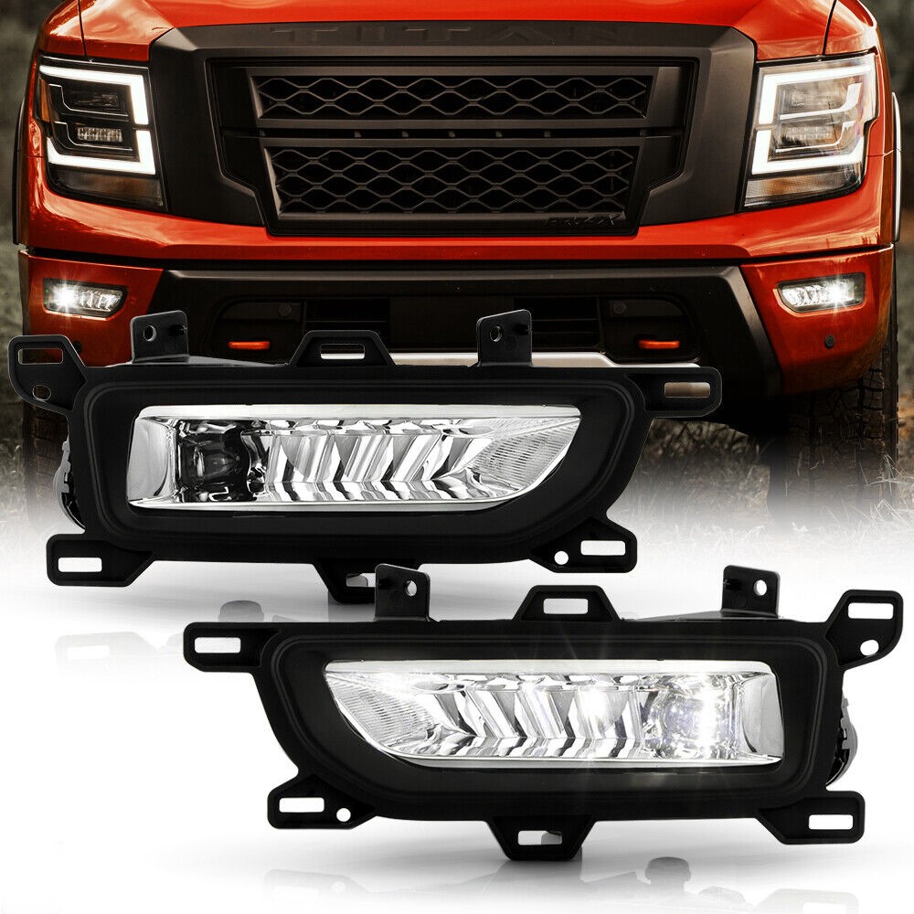 Spyder Auto 2020-2023 Nissan Titan LED Fog Light Kit w/ Lens, Bracket ...