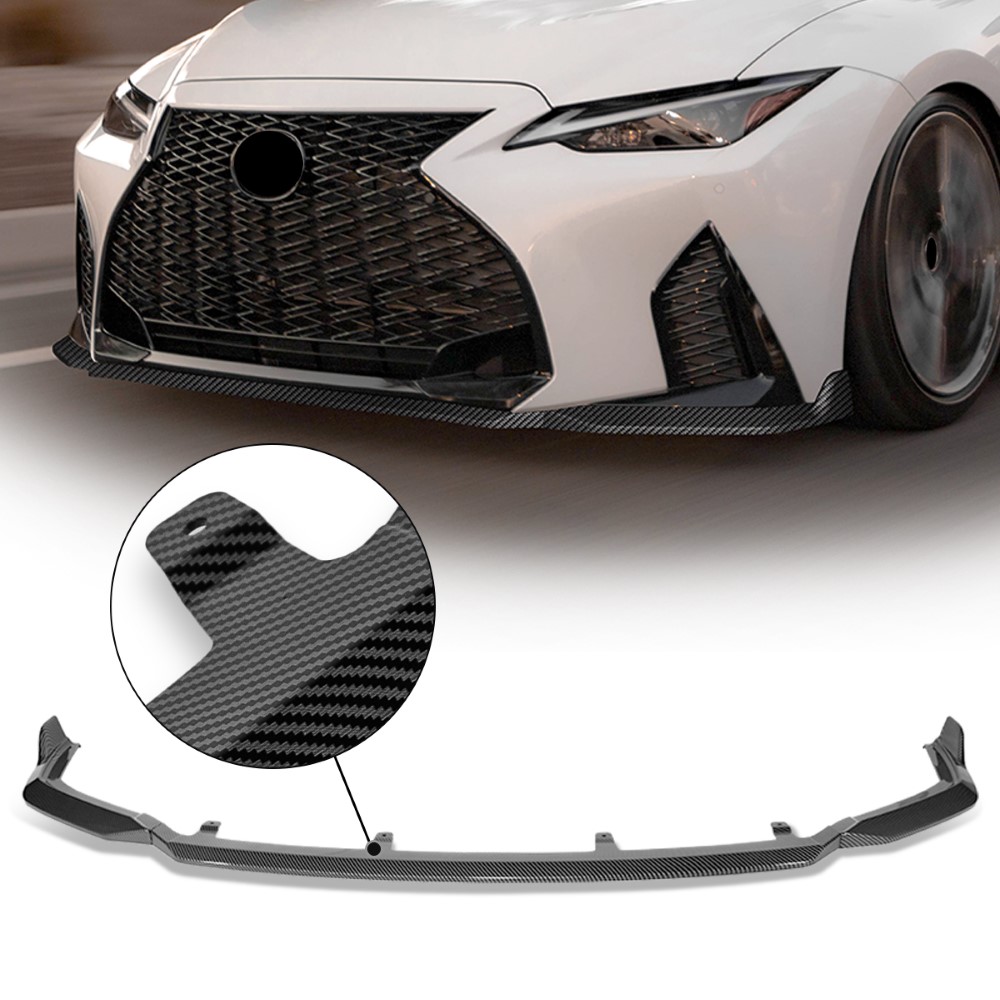 DNA - 2021-2022 Lexus IS350 IS500 3Pcs V-Style Front Bumper Lip ...