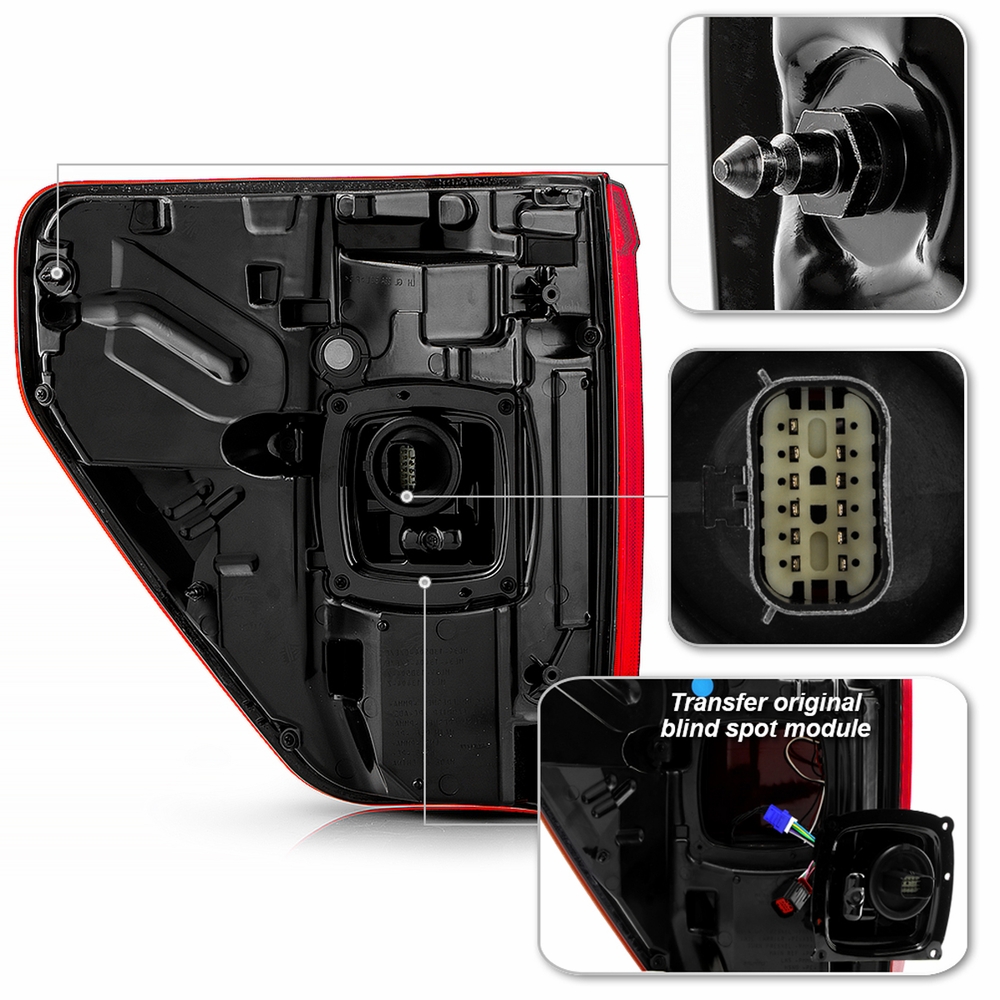 2021-2023 Ford F150 [Blind Spot Model] Chrome Housing Black Full LED ...