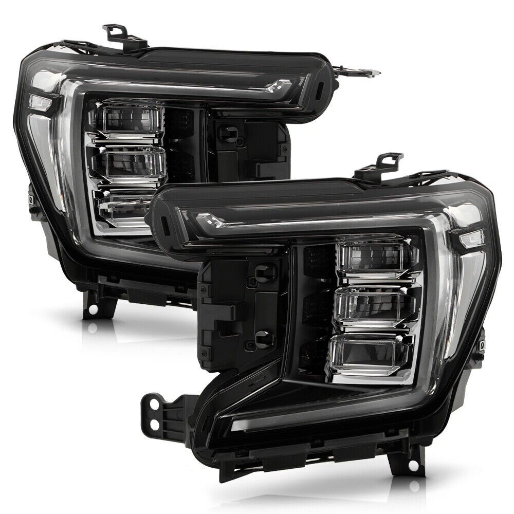 2021-2023 GMC Yukon XL SLE|SLT Chrome Trim Full LED Headlight Driver + Passenger Set HD-JH-GYD21 ...