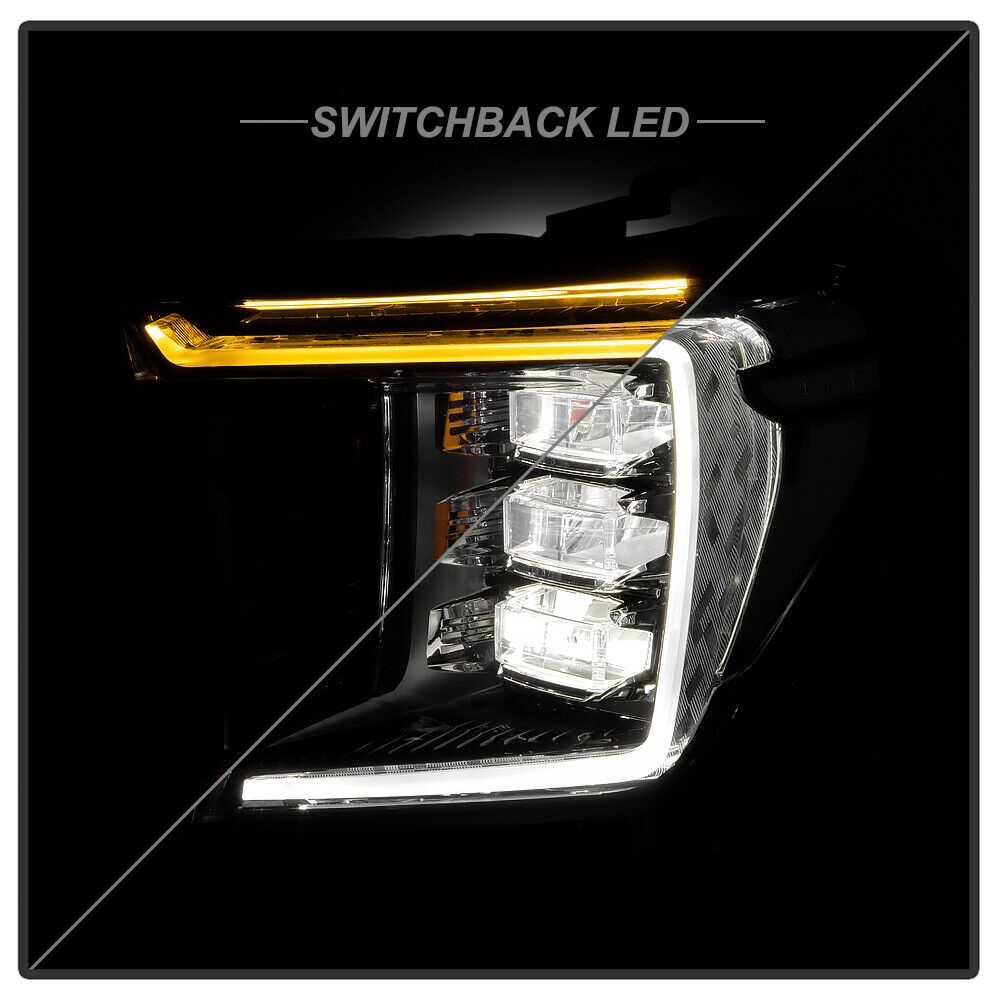 2021-2023 GMC Yukon XL SLE|SLT Chrome Trim Full LED Headlight Driver + Passenger Set HD-JH-GYD21 ...