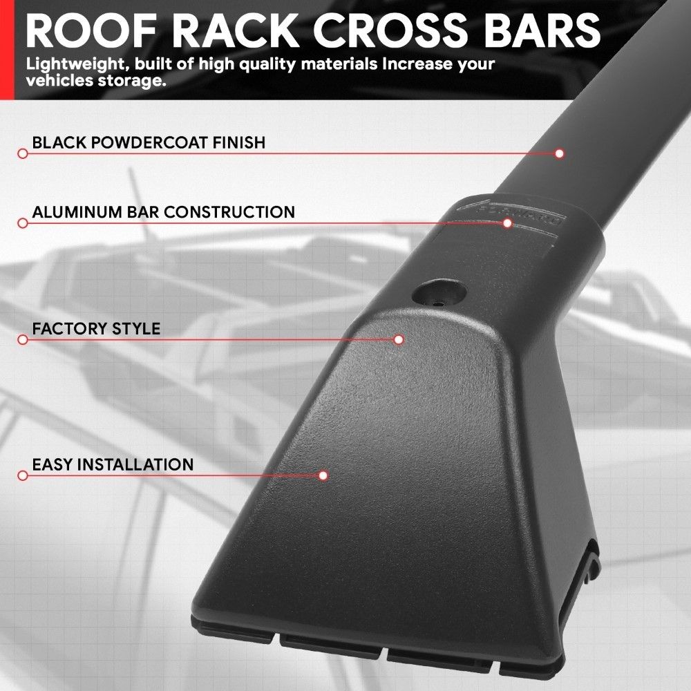 2021-2024 Ford Bronco Sport Black Aluminum Roof Rack Rail Cross Bars ...