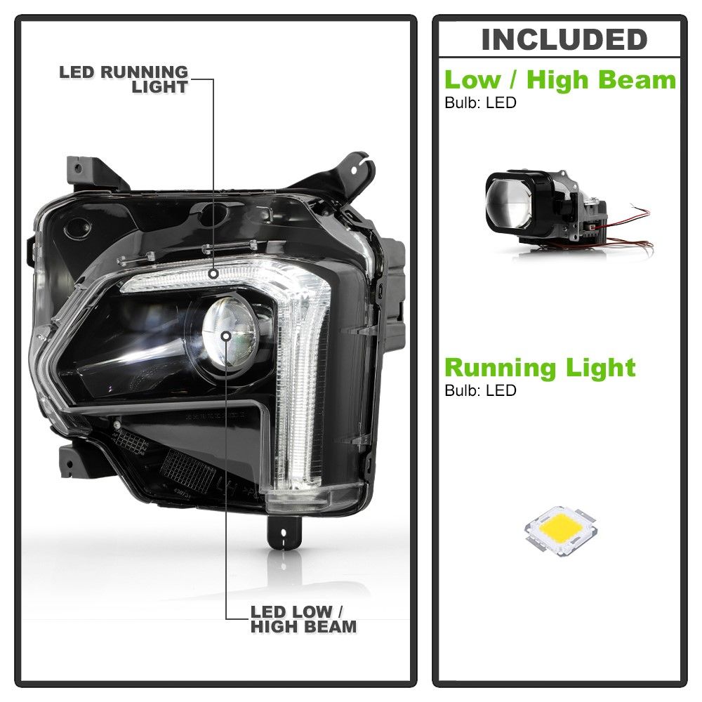2022-2023 Chevy Traverse w/ LED Projector w/ DRL Replacement Headlight ...