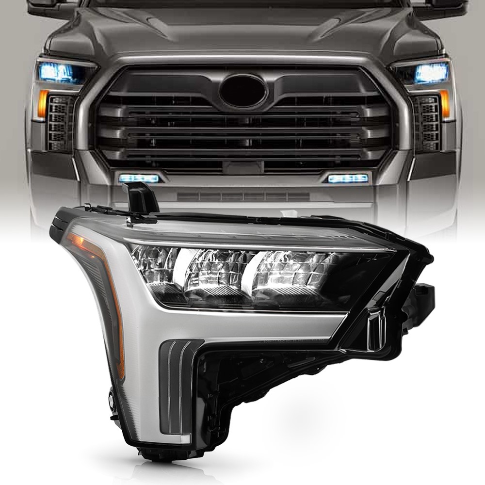 2022-2024 Toyota Tundra Replacement LED Reflector Headlight w ...