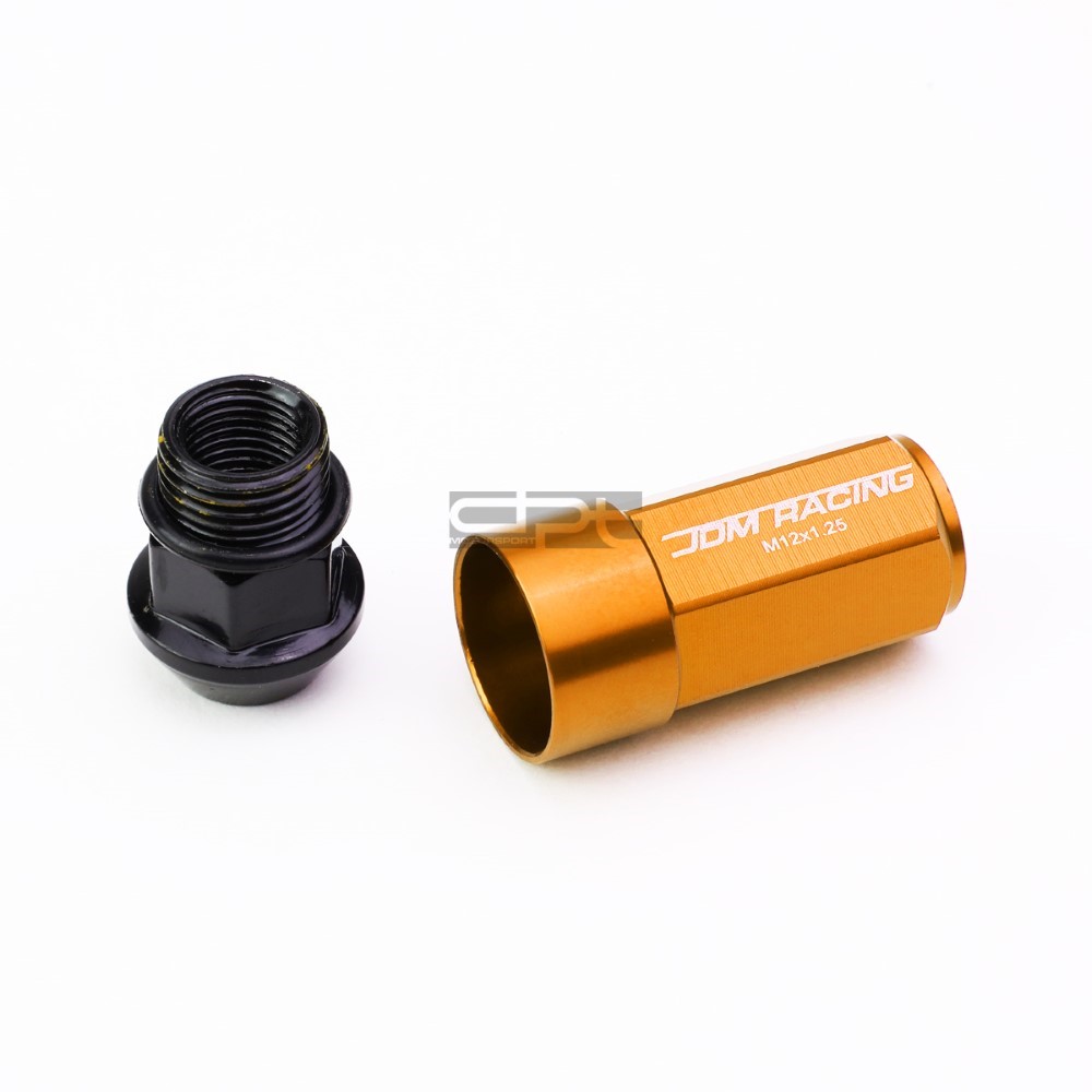20Pcs/Set JDM Aluminum Orange Lug Nuts W/Cap+Adapter M12X1.25 23MM OD ...