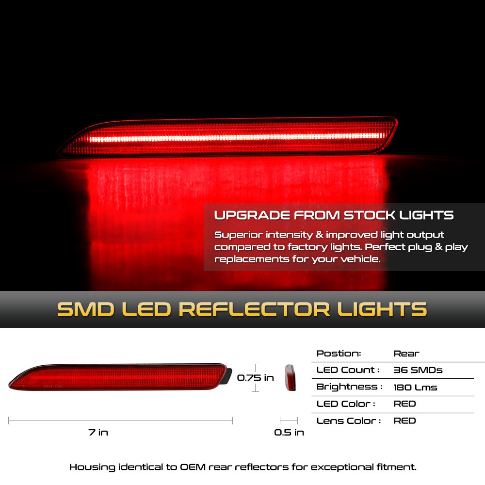 2in1 LED Rear Red DRL Reflector+Tail Brake Lights For Lexus NX300 RC300 ...
