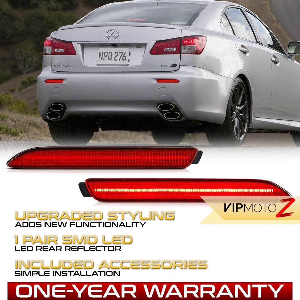 2in1 LED Rear Red DRL Reflector+Tail Brake Lights For Lexus NX300 RC300 ...