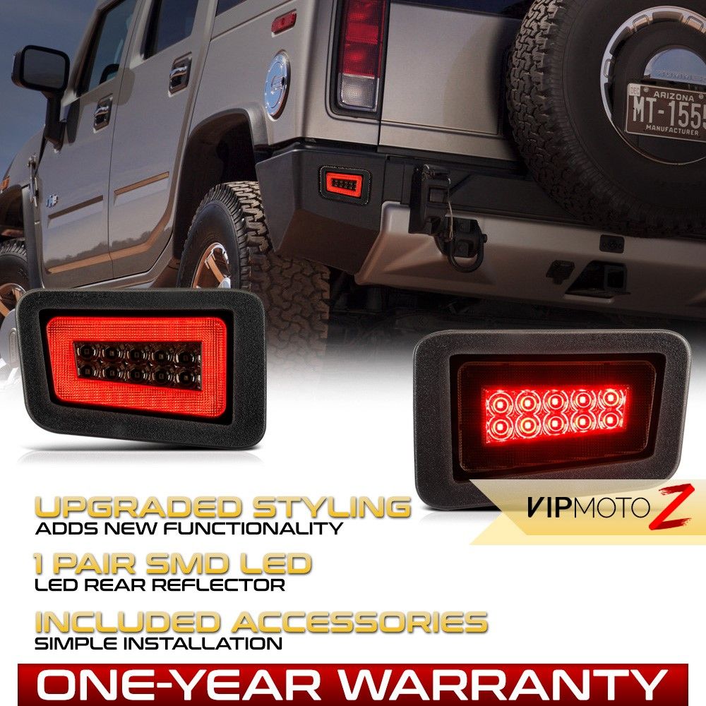 2in1 LED Rear Smoked DRL Reflector+Tail Brake Lights For 2005-2009 ...