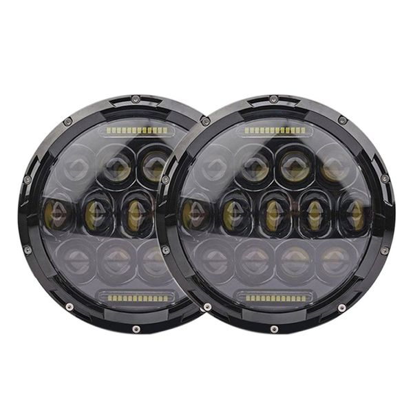 2X 75W 7 inch Round Performance LED Headlights