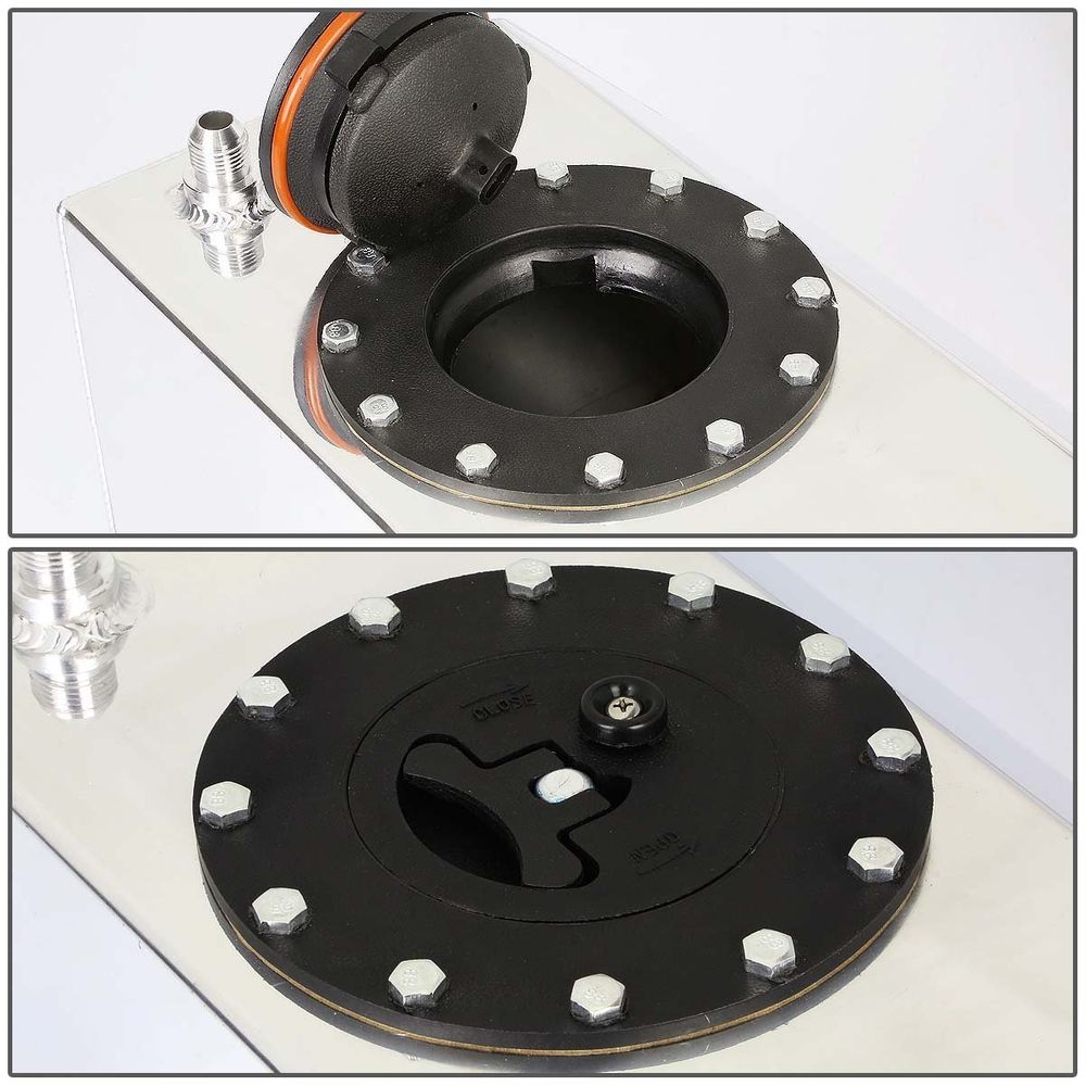 3-Gallon/11.35 Liter Aluminum Racing Bottom Feed Fuel Cell Gas Tank w ...