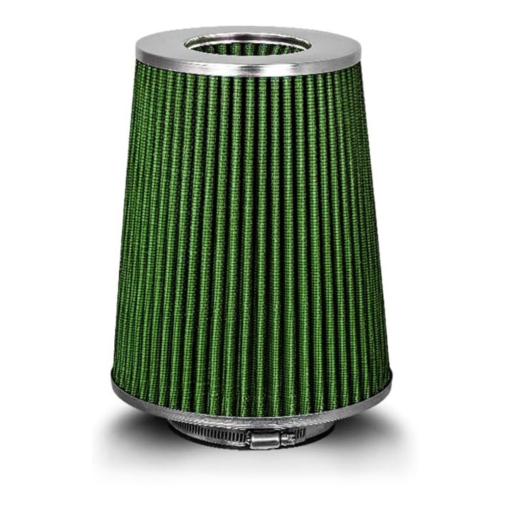 4" Green Truck Long Performance High Flow Cold Air Intake Cone Dry ...