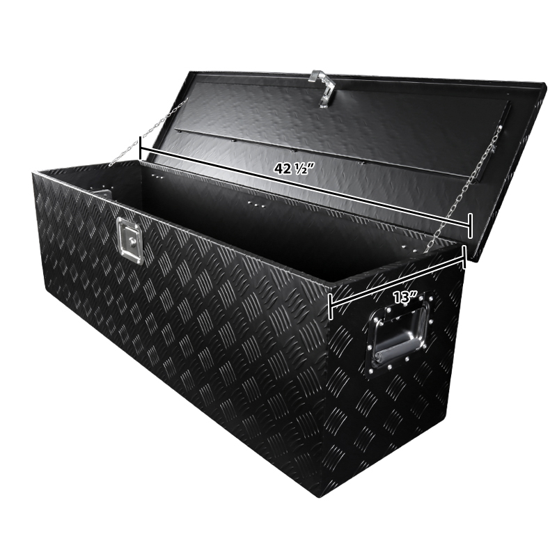 44"x15" x15" Pickup RV Black Tool Box Storage Under Bed Trailer w/ Lock ...